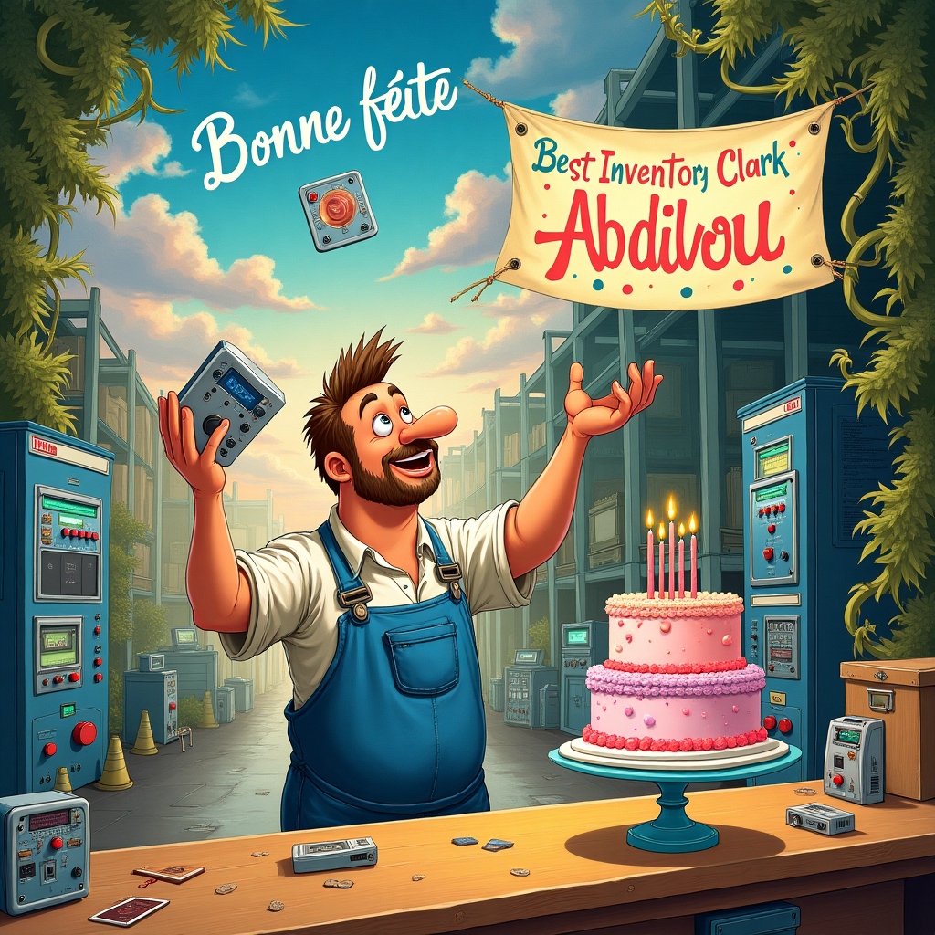 Inventory and Warehouse Birthday Cards - Silly Robot Cards