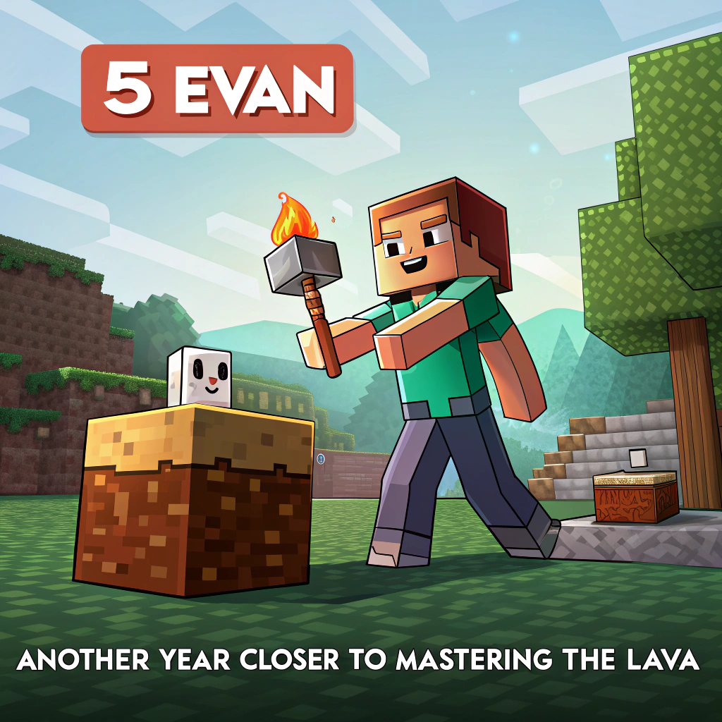 lava bucket challenge Birthday Cards - Silly Robot Cards