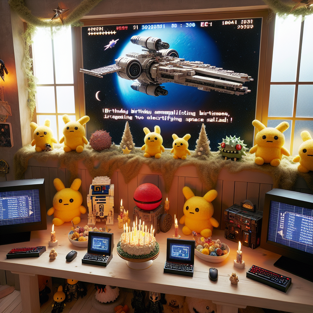 2) Birthday AI Generated Card - Pokémon , Lego, Star Wars, and Computer ...