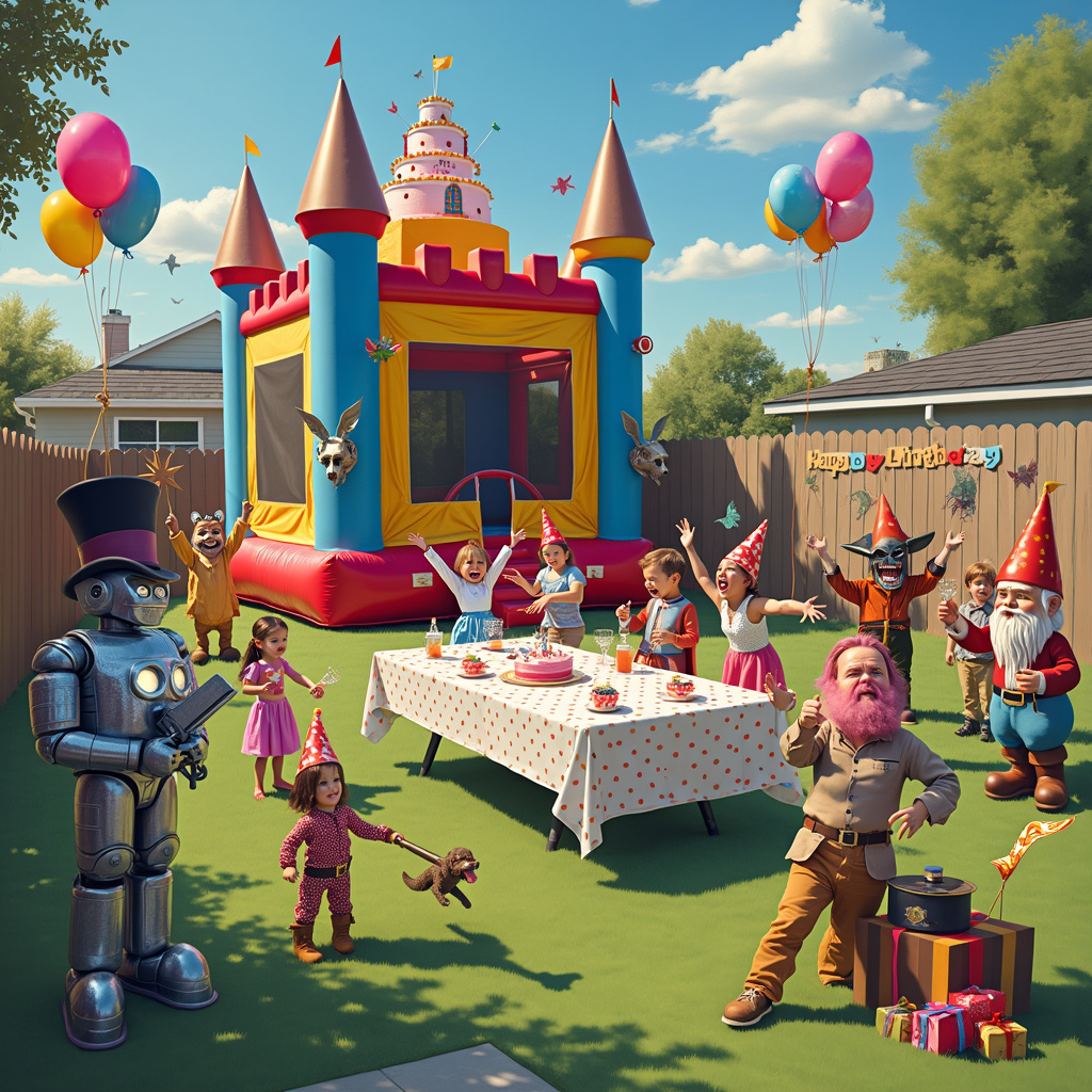 Puppet Show Birthday Cards - Silly Robot Cards