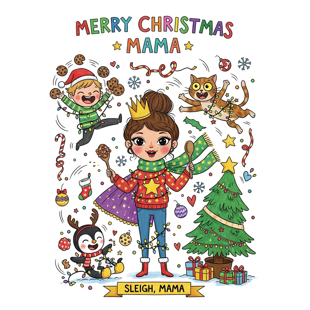 Kids Drawing Christmas Cards - Silly Robot Cards