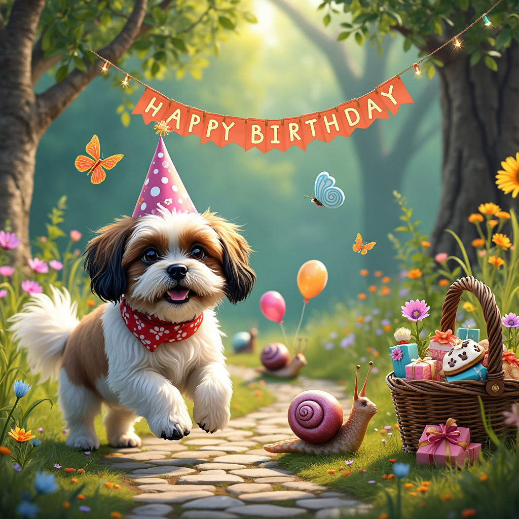Shih Tzu Birthday Cards - Silly Robot Cards