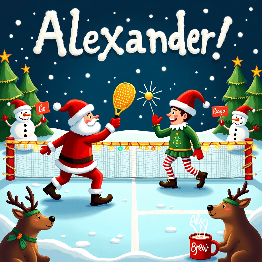Padel Tennis Christmas Cards - Silly Robot Cards