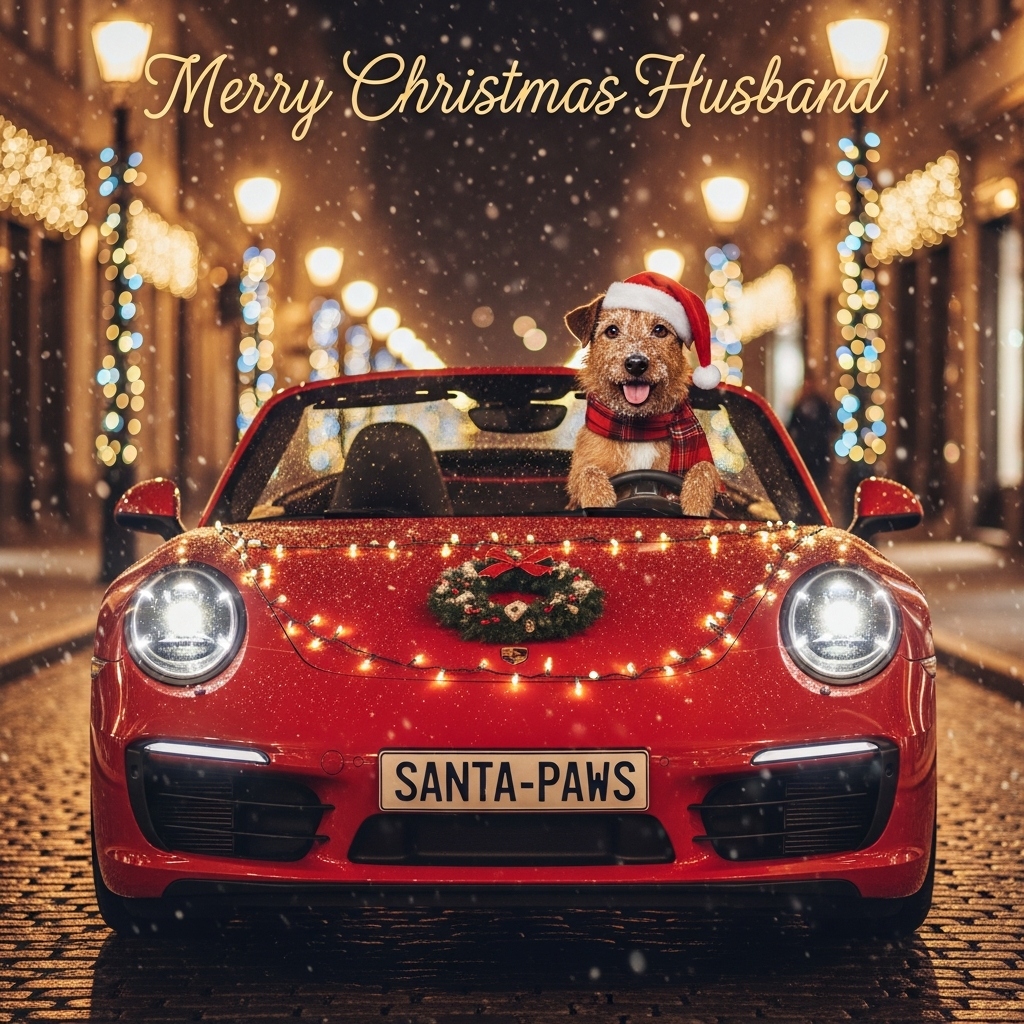 Personalized License Plate Christmas Cards - Silly Robot Cards