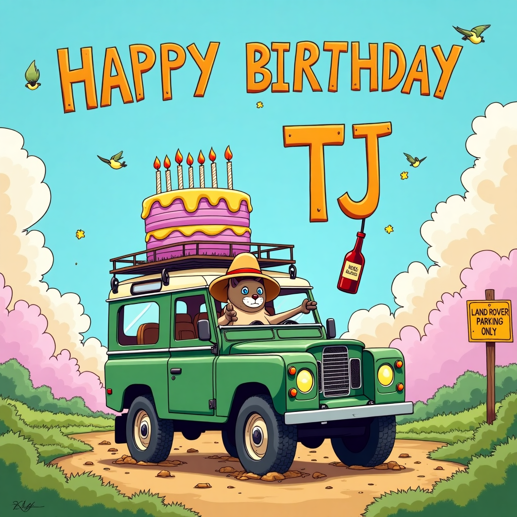 Off-Road Adventure Birthday Cards - Silly Robot Cards