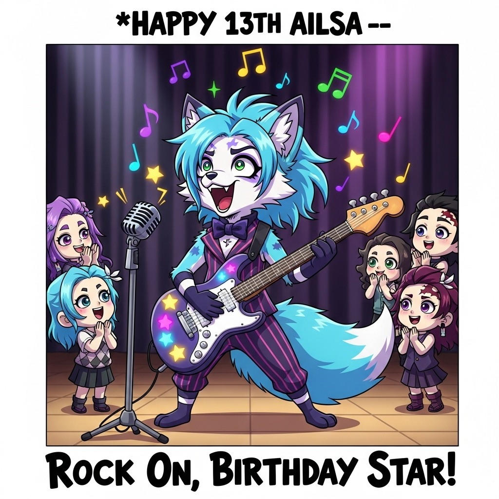 1) Birthday AI Generated Card - Demon slayer, Jinx, Anime, Singing ...