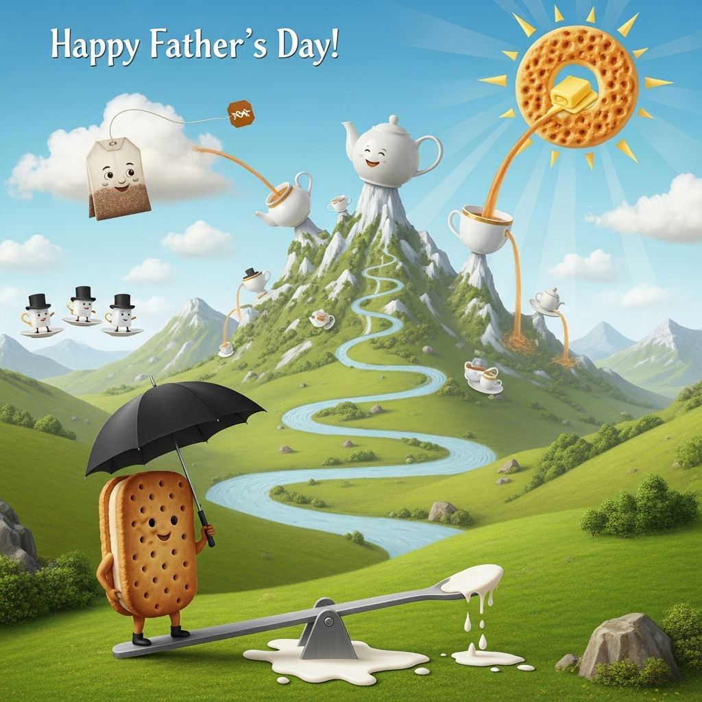 Playful Surrealism Fathers Day Cards - Silly Robot Cards