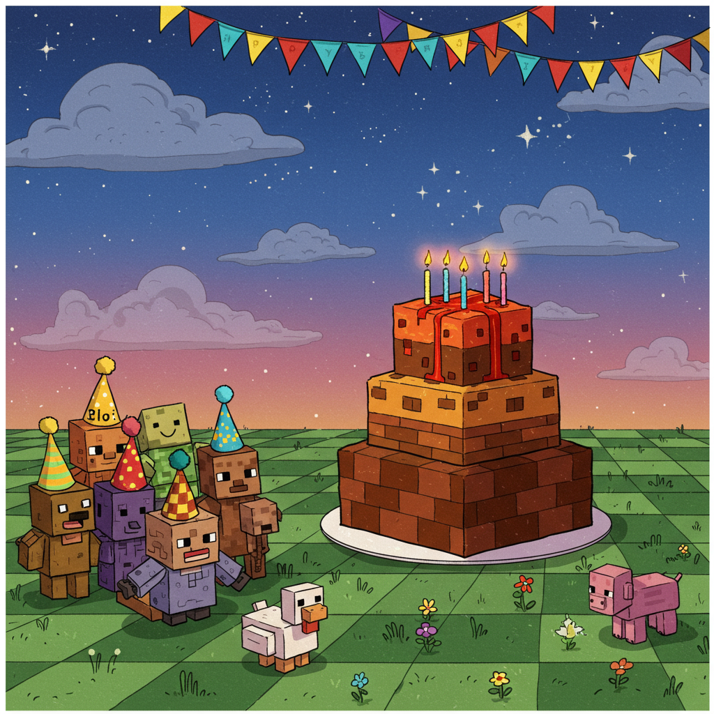 Blocky Art Birthday Cards - Silly Robot Cards