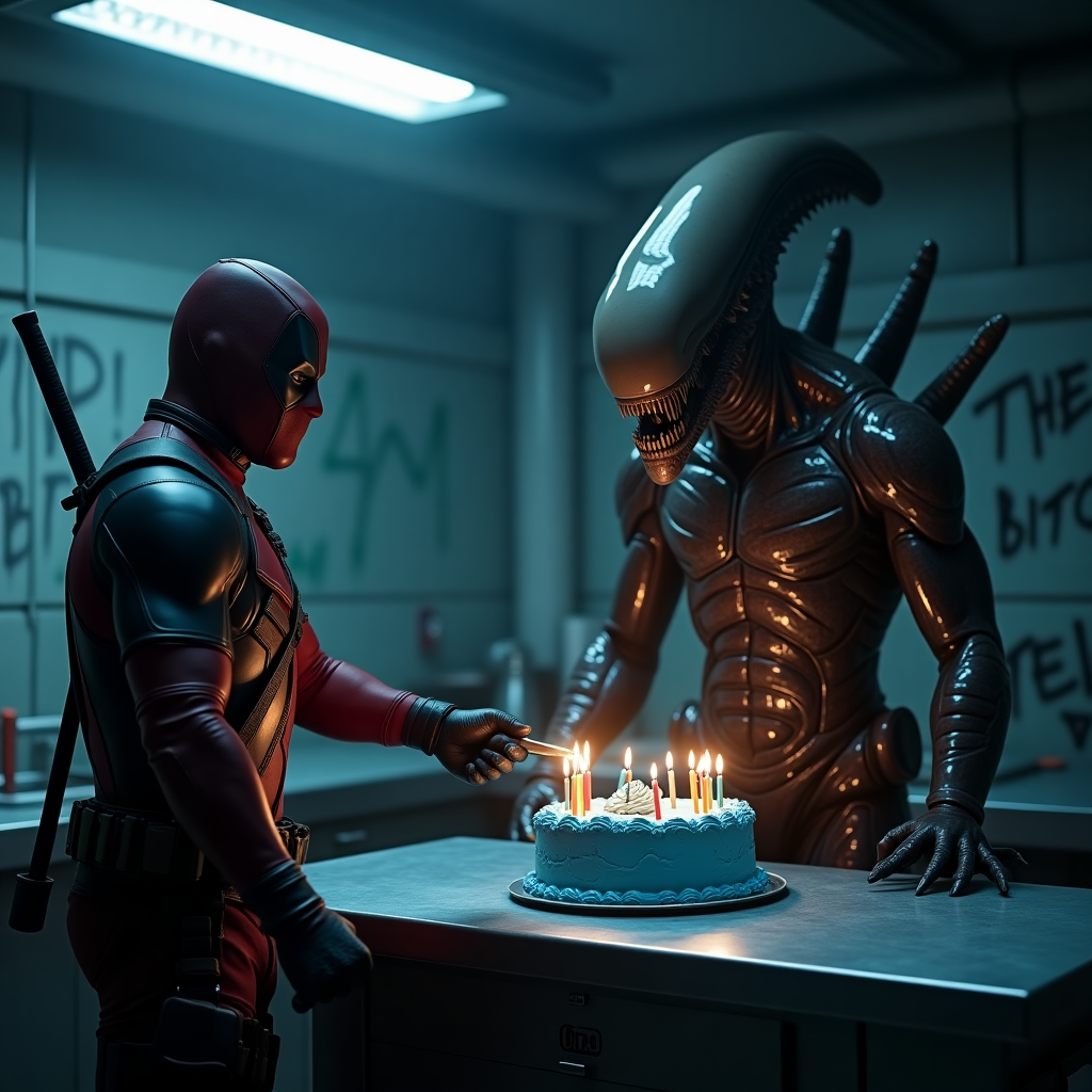 Dramatic Standoff Birthday Cards - Silly Robot Cards