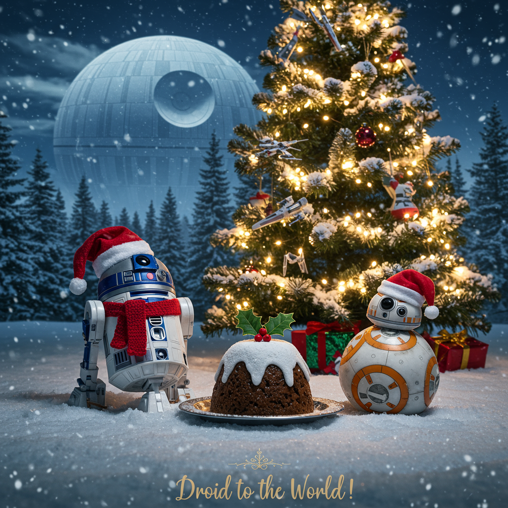 Droids Christmas Cards - Silly Robot Cards