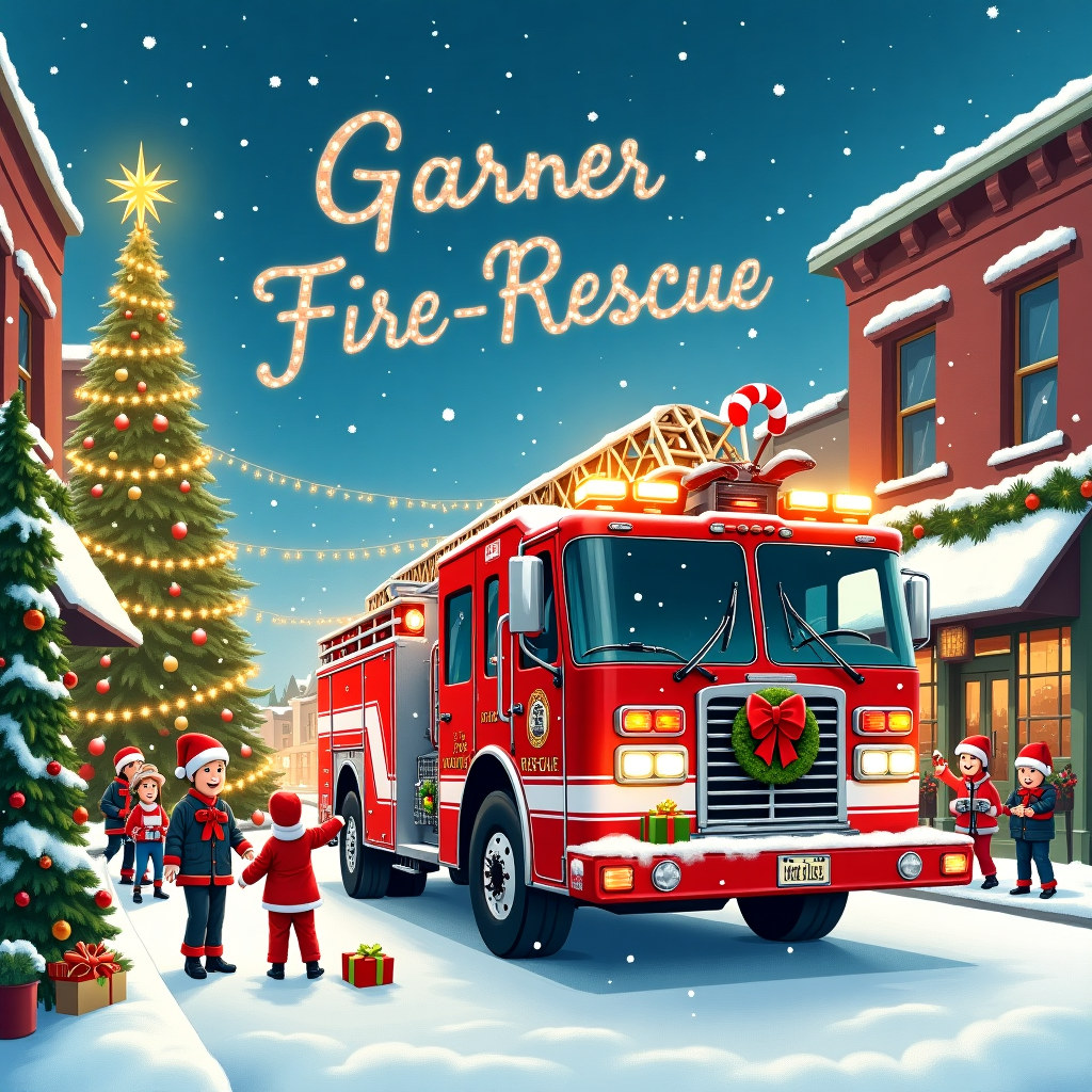 Fire Department Christmas Cards - Silly Robot Cards