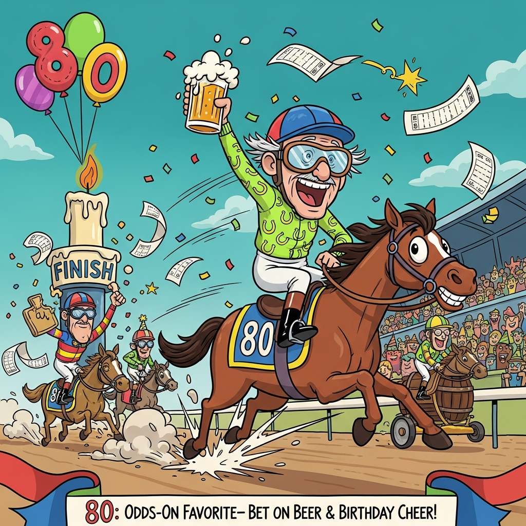 Happy 80th Birthday Birthday Cards - Silly Robot Cards