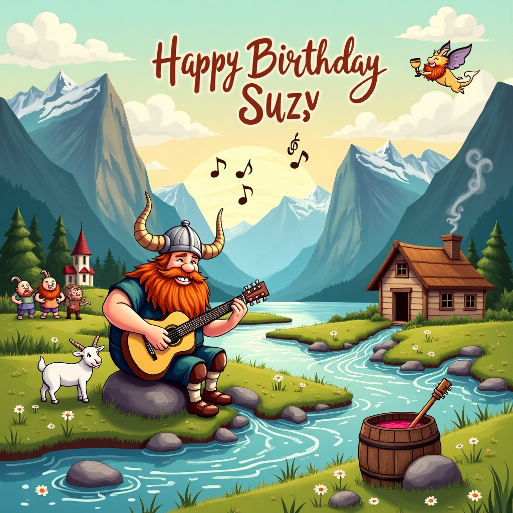 Viking Culture Birthday Cards - Silly Robot Cards