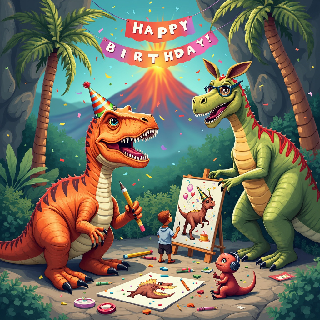 Art and Creativity Birthday Cards - Silly Robot Cards