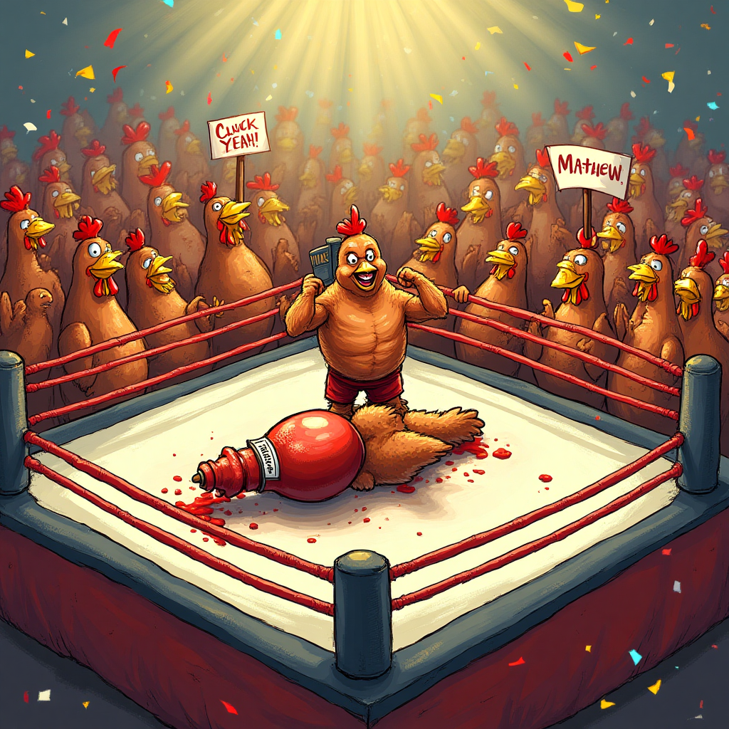 1) Birthday AI Generated Card - Chicken wings , UFC Fighting, WWE, and ...