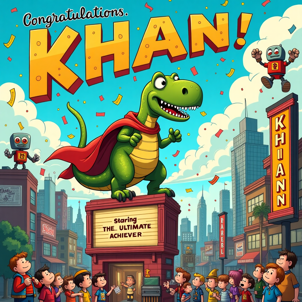 Dinosaur Congratulations Cards - Silly Robot Cards