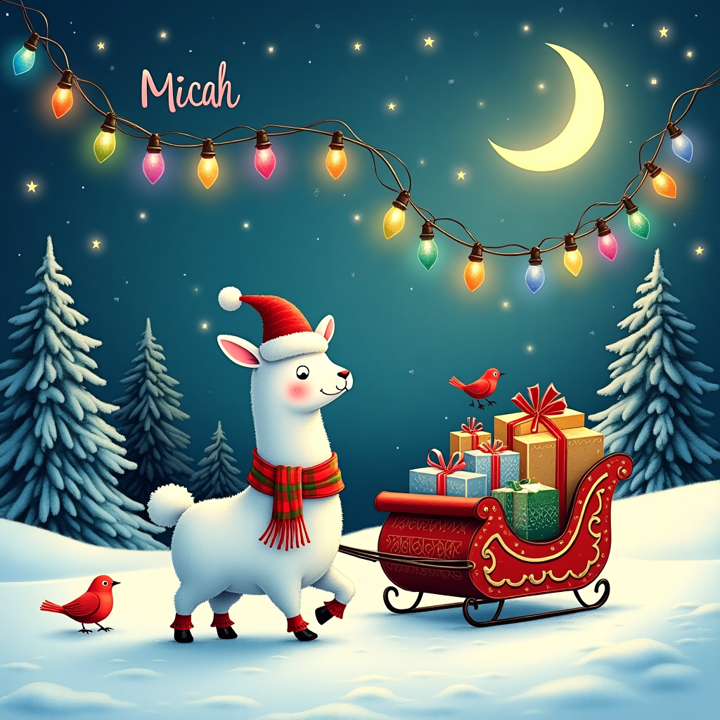 Llama Christmas Cards - Silly Robot Cards