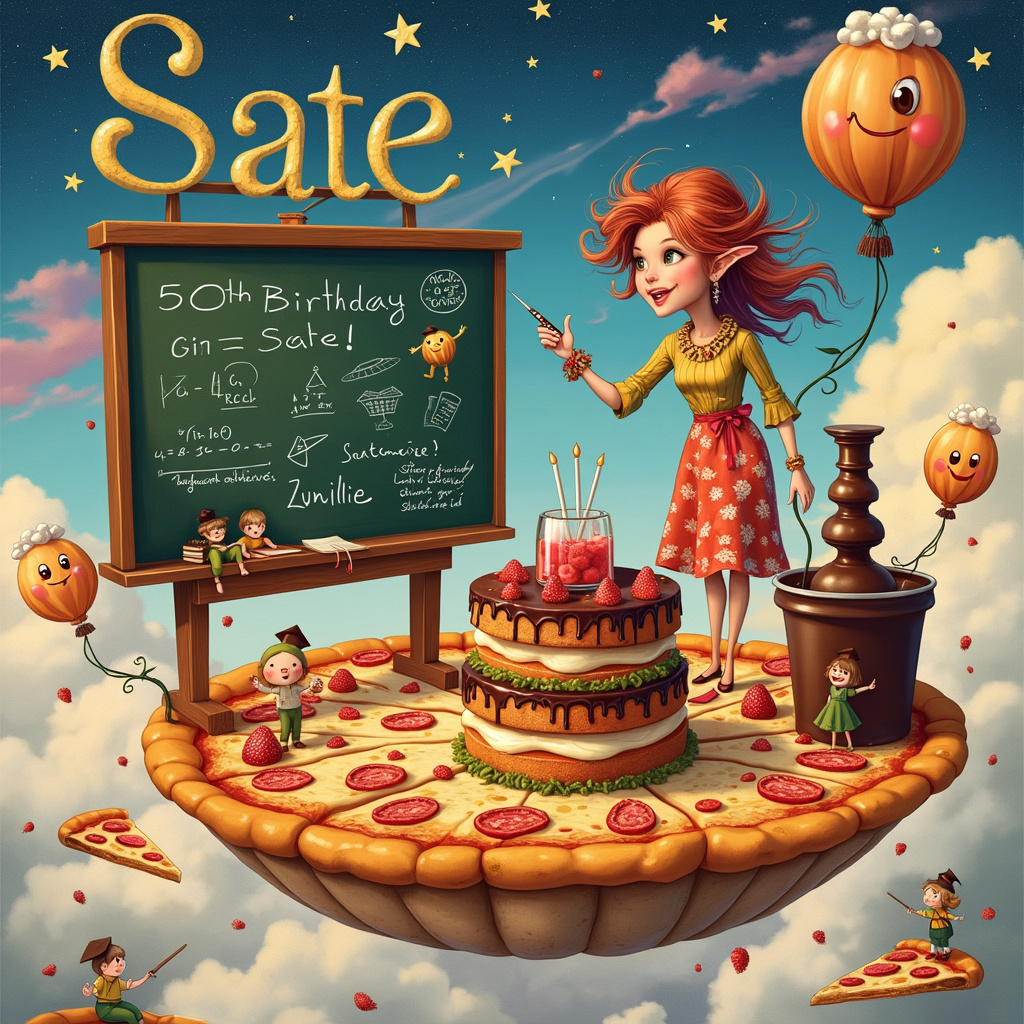 1) Birthday AI Generated Card - Left-handed, 50th birthday, Female ...