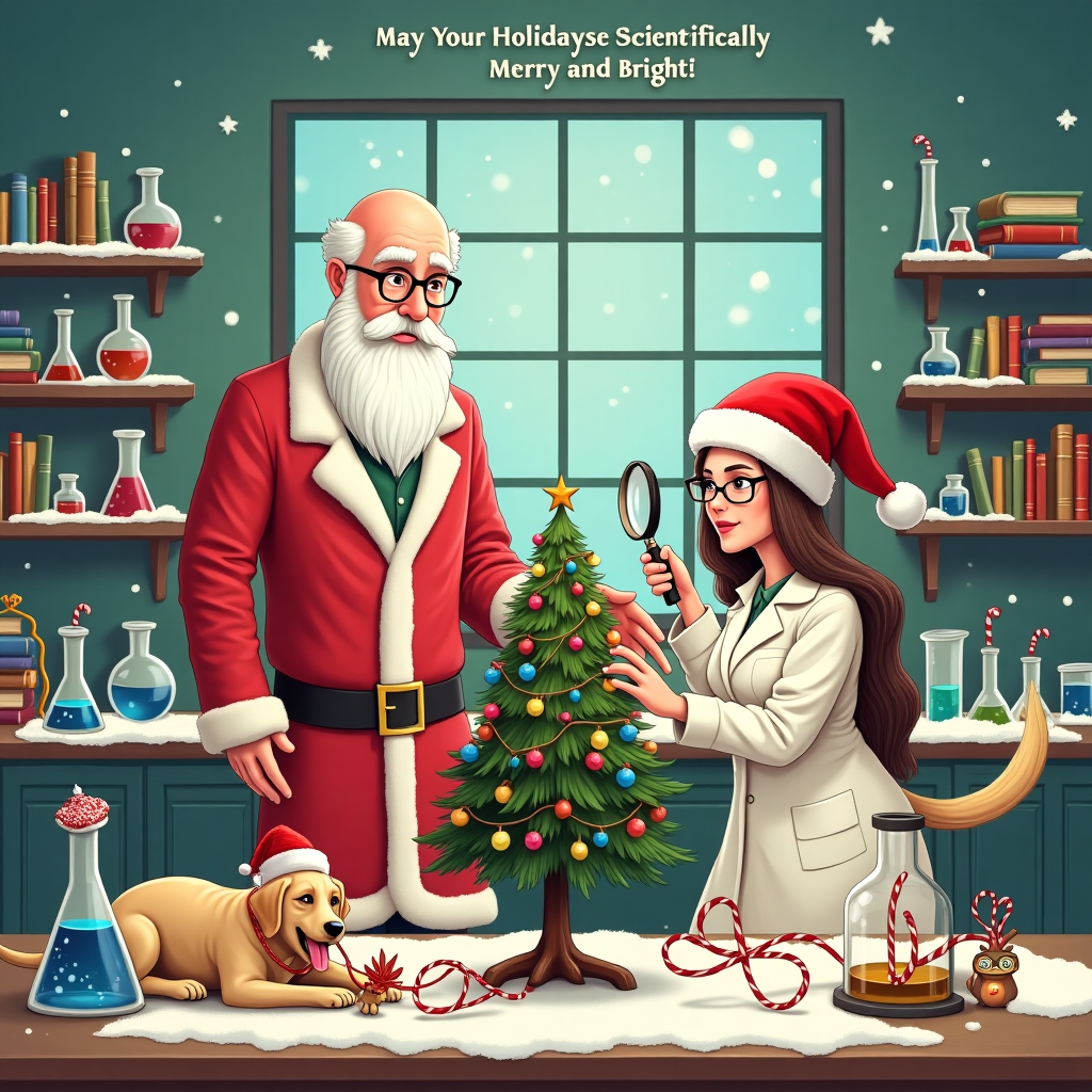 Science-Themed Cards Christmas Cards - Silly Robot Cards