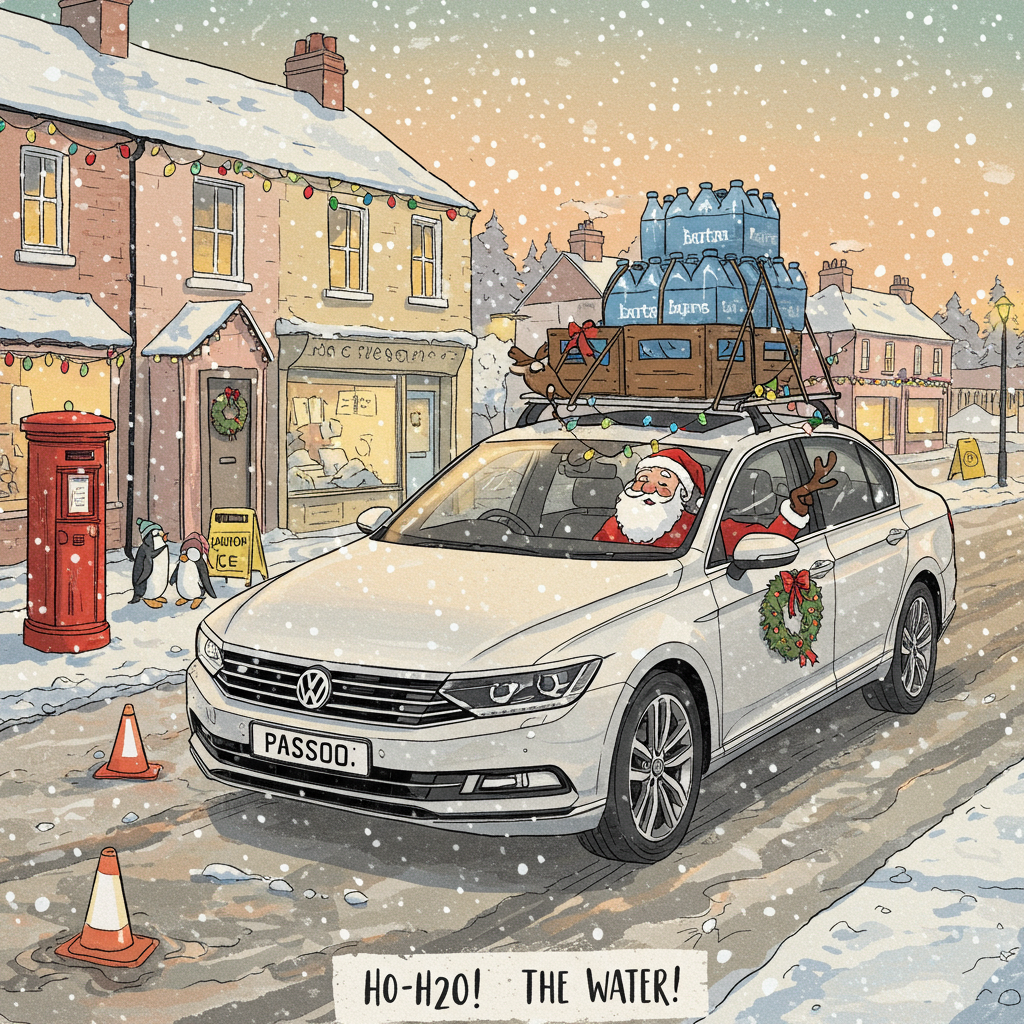Right Hand Drive Vehicle Christmas Cards - Silly Robot Cards