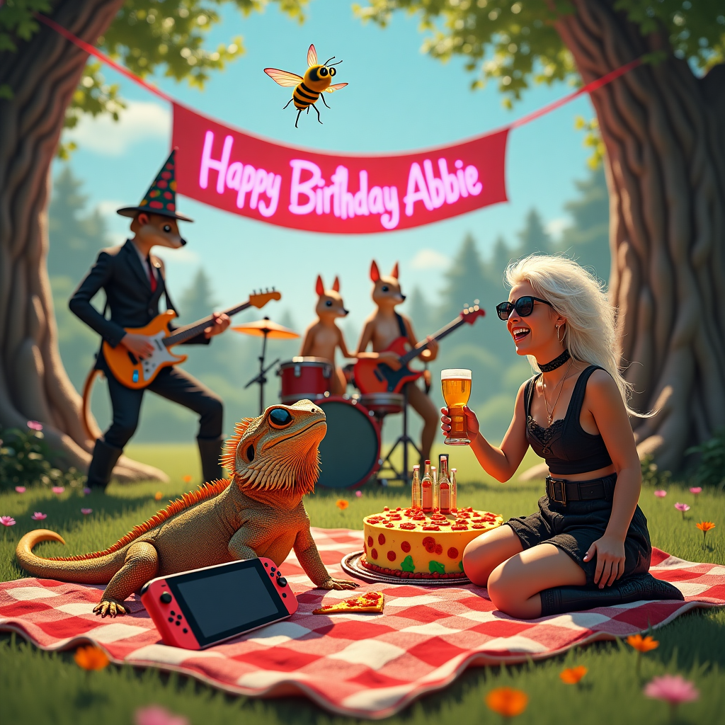 Neon Sign Birthday Cards - Silly Robot Cards