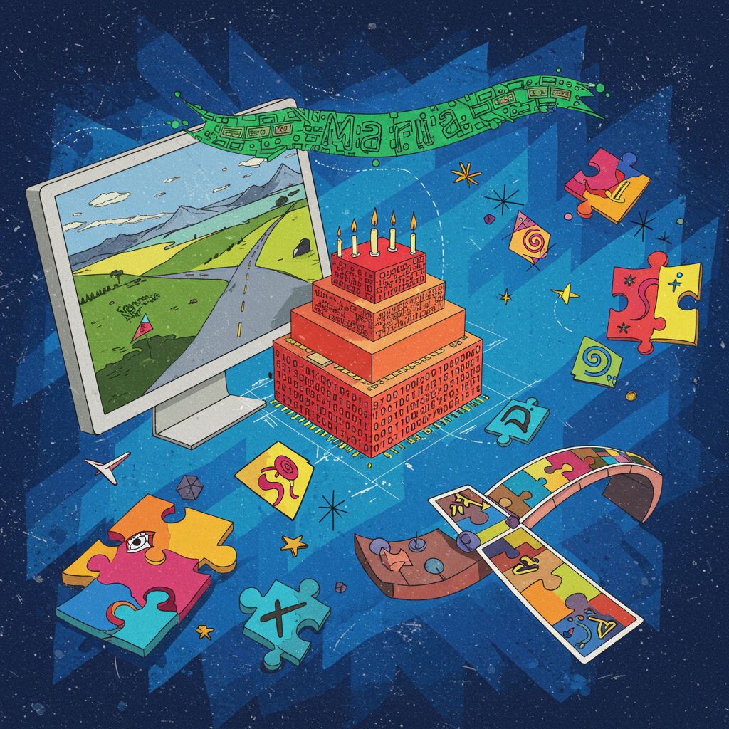 Digital Themes Birthday Cards - Silly Robot Cards