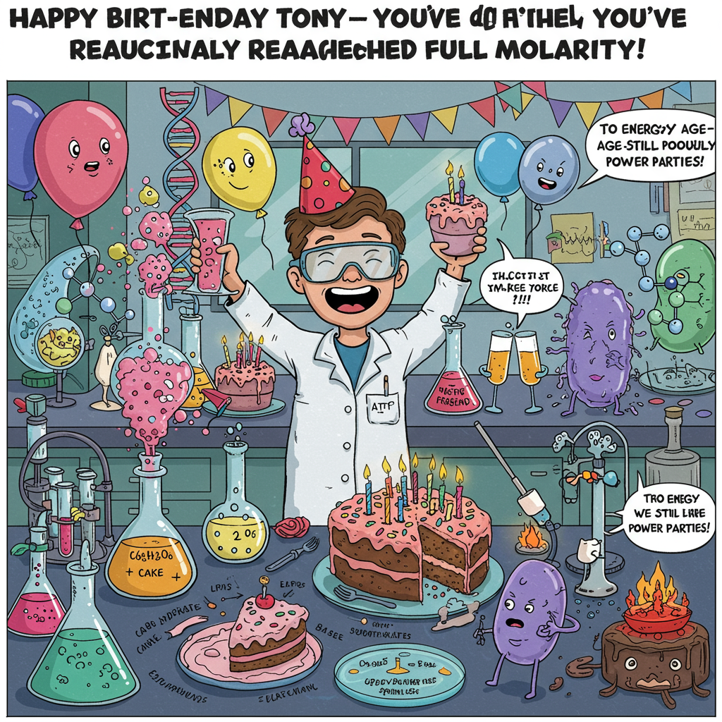 Science-themed Birthday Birthday Cards - Silly Robot Cards