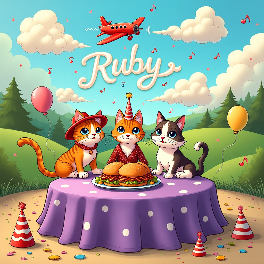 Pulled Pork Sandwiches Birthday Cards - Silly Robot Cards