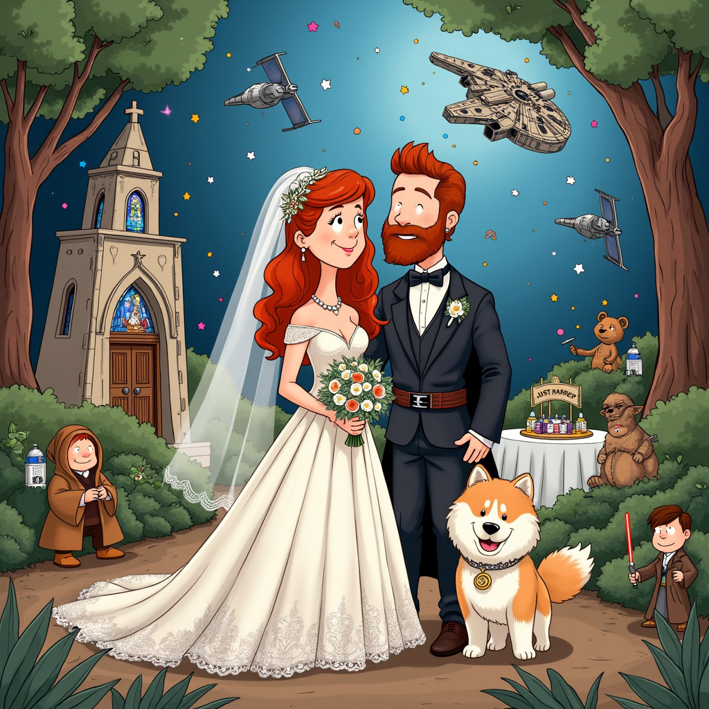 Couple's Personal Story Wedding Cards - Silly Robot Cards