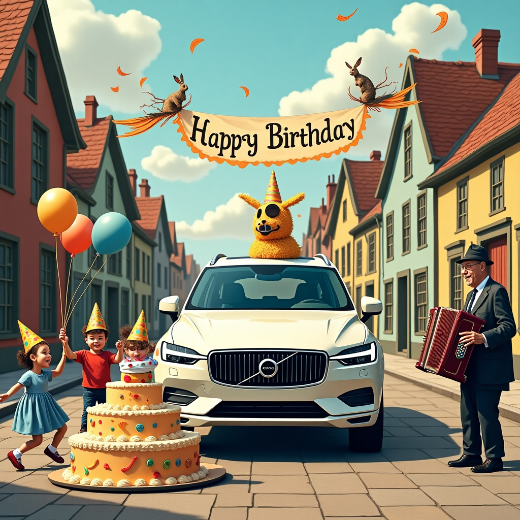 Automotive Theme Birthday Cards - Silly Robot Cards