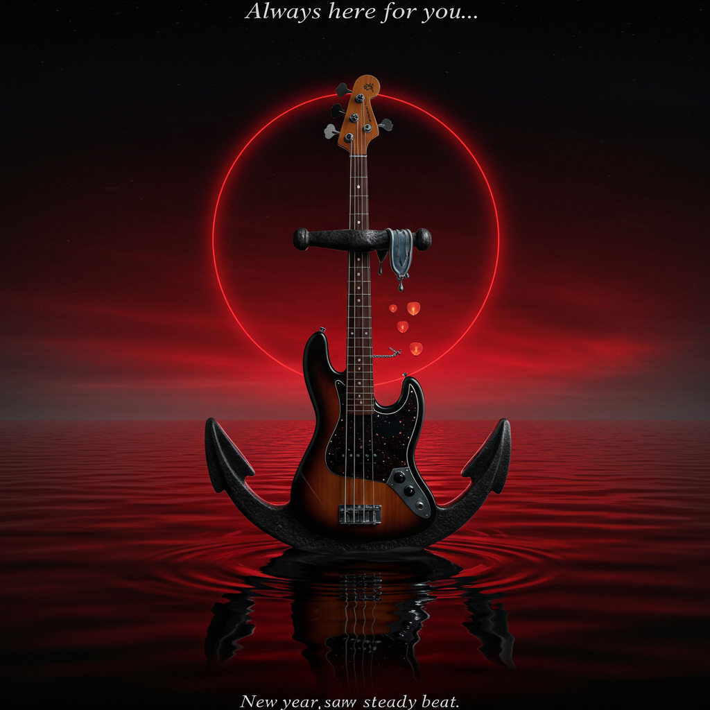 Color Palette: Red and Black New Year Cards - Silly Robot Cards