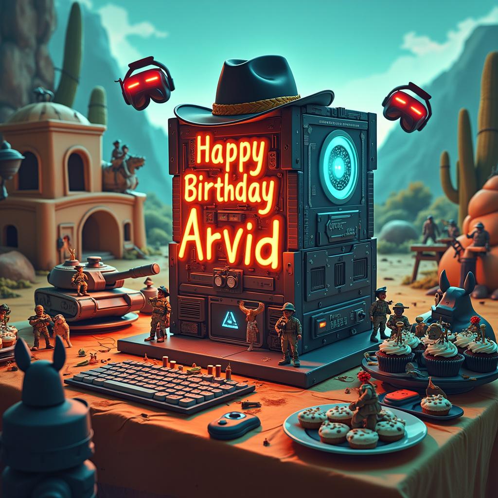 2) Birthday AI Generated Card - Air soft , Military, Western , and ...