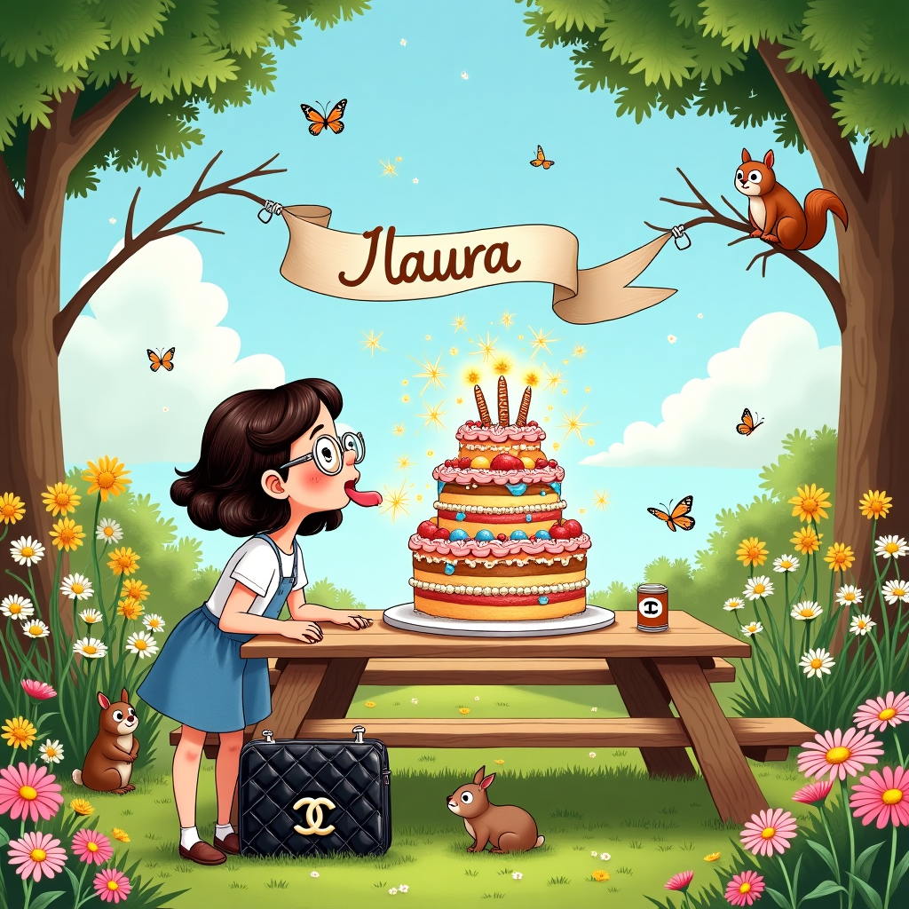 Personalization (with name 'Laura') Birthday Cards - Silly Robot Cards