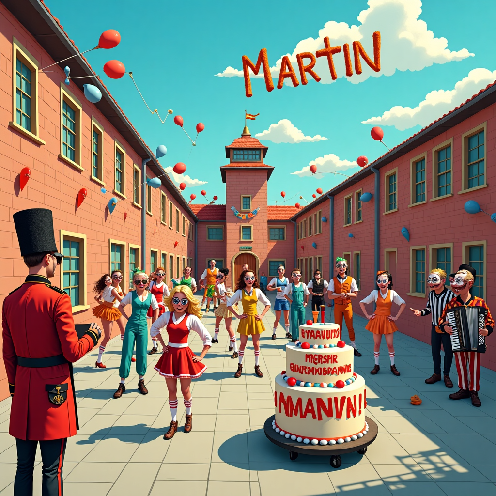 Fasching Birthday Cards - Silly Robot Cards