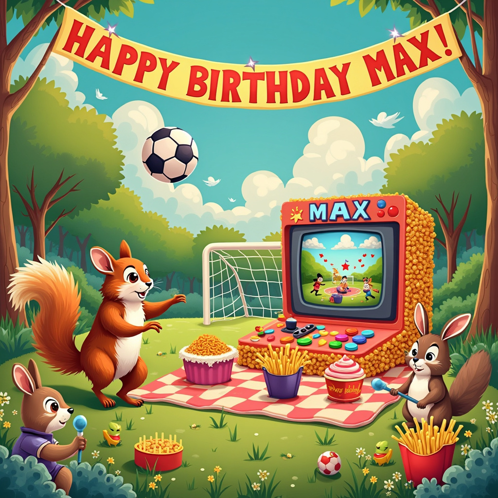 1) Birthday AI Generated Card - Weetabix, Soccer, Computer games, and ...