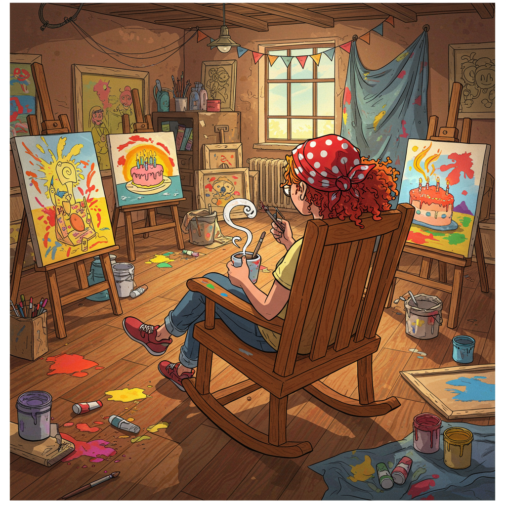 Colorful Imagery Birthday Cards - Silly Robot Cards