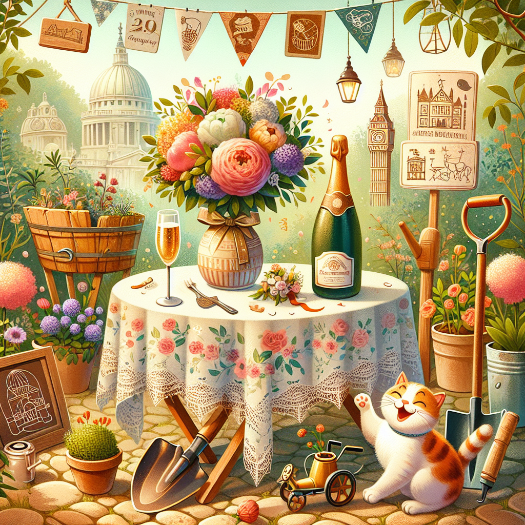 2) Birthday AI Generated Card - Champagne, Gardening, Walking, Travel ...