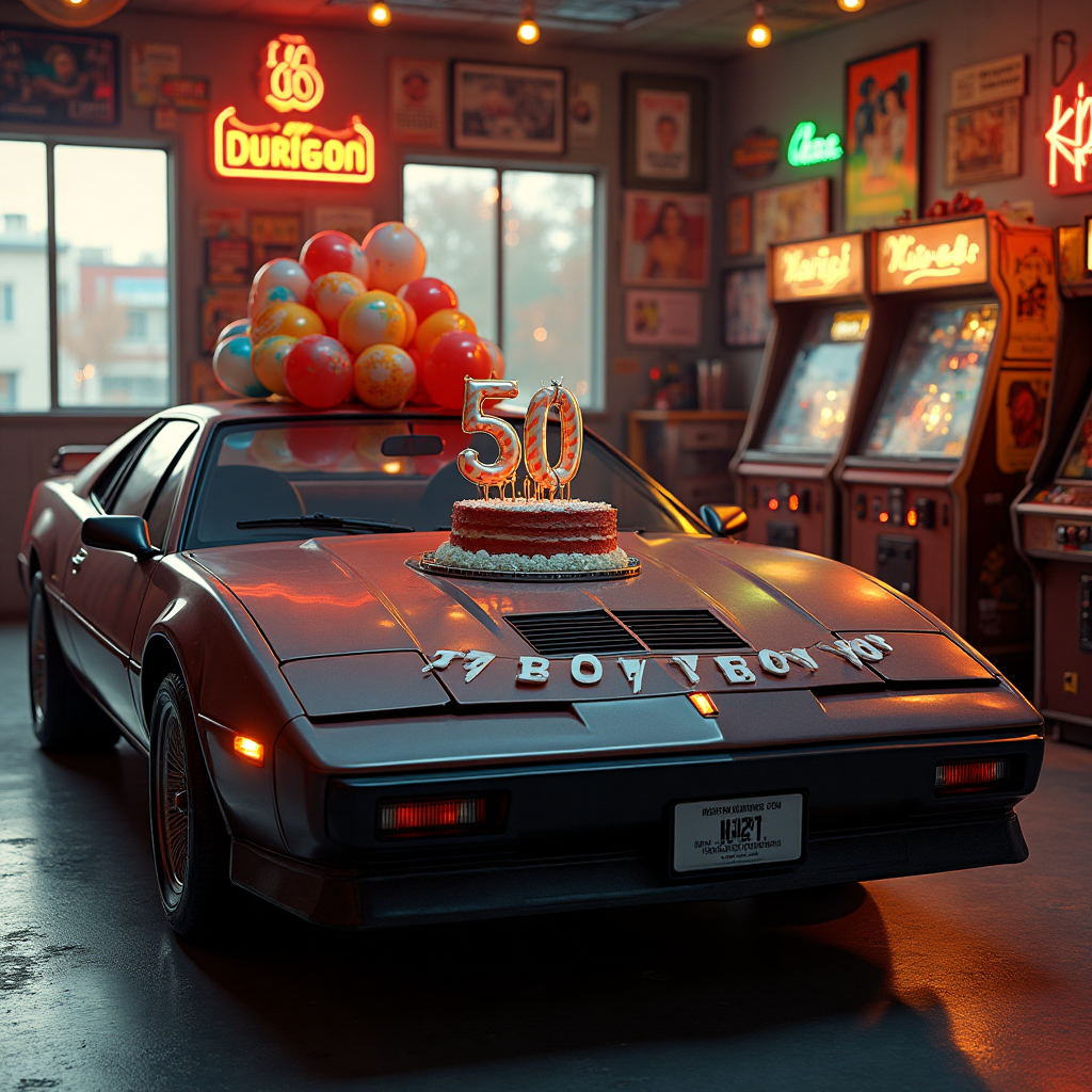 Knight Rider KITT Birthday Cards - Silly Robot Cards