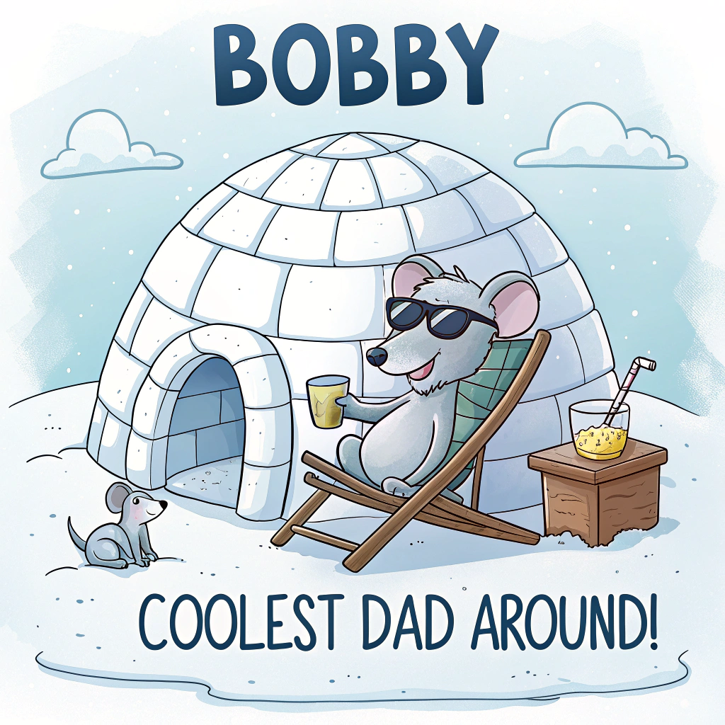 Ice Cubes Fathers Day Cards - Silly Robot Cards