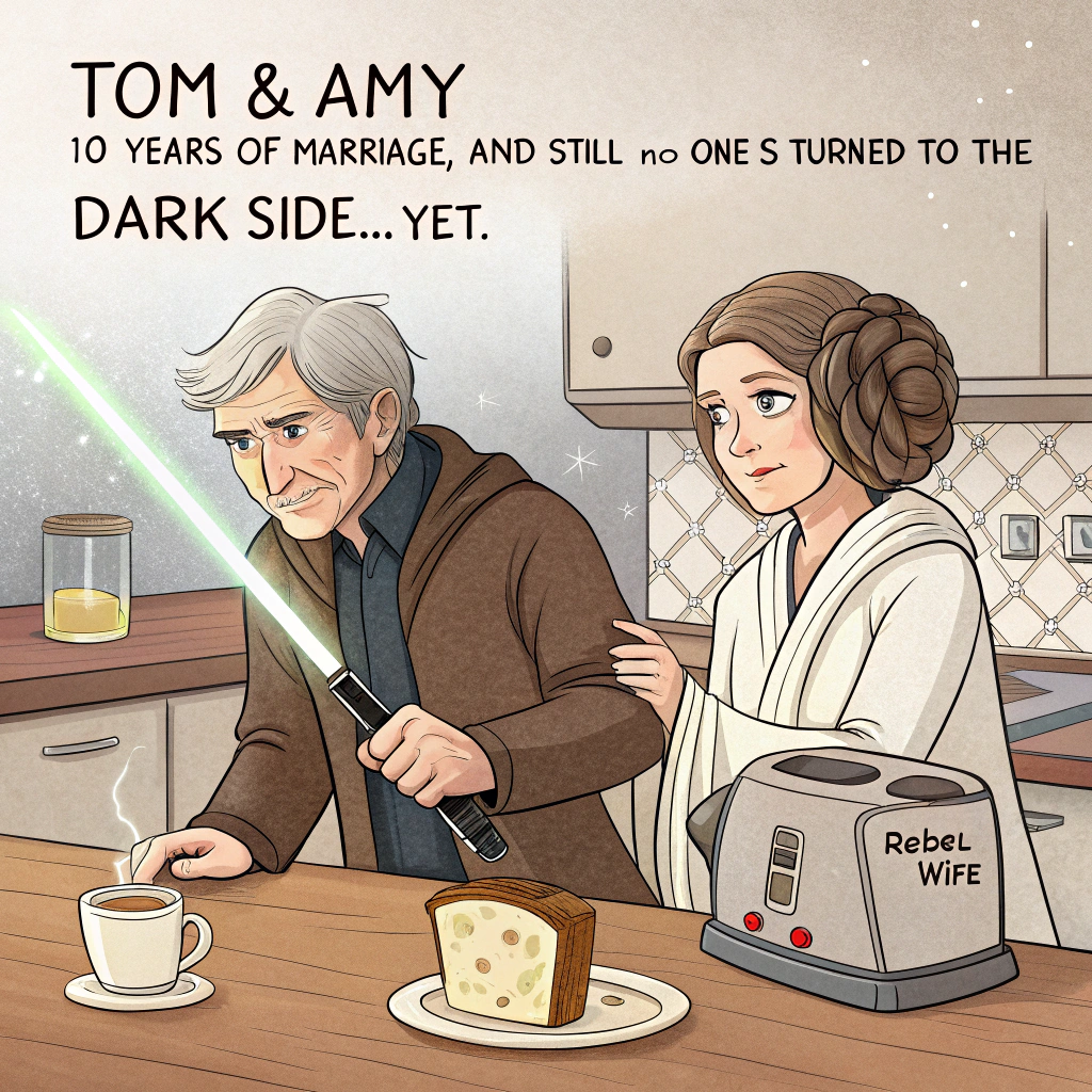 Couple's Milestone Anniversary Cards - Silly Robot Cards