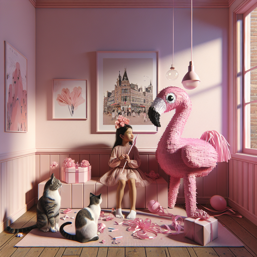 Flamingo Birthday Cards - Silly Robot Cards