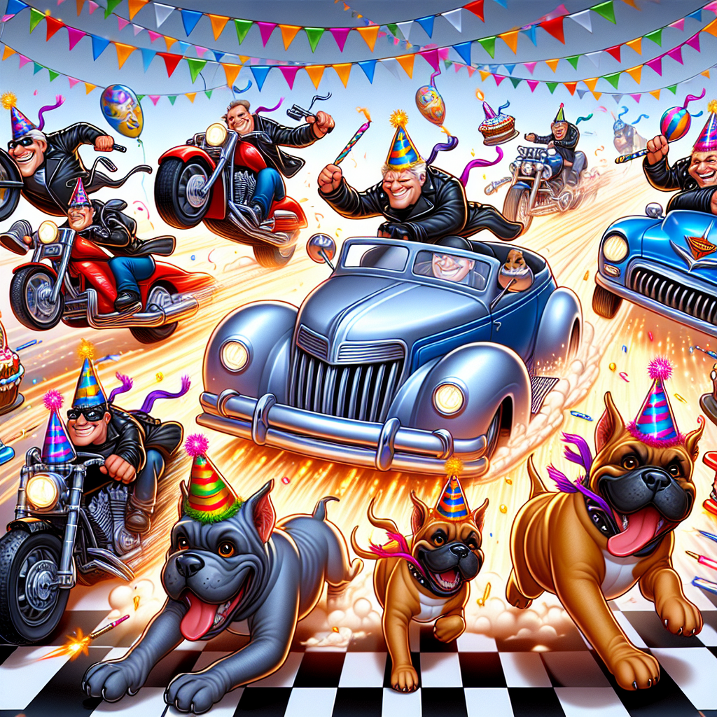2) Birthday AI Generated Card - Motorbikes, Hot rods, and Cane corso ...