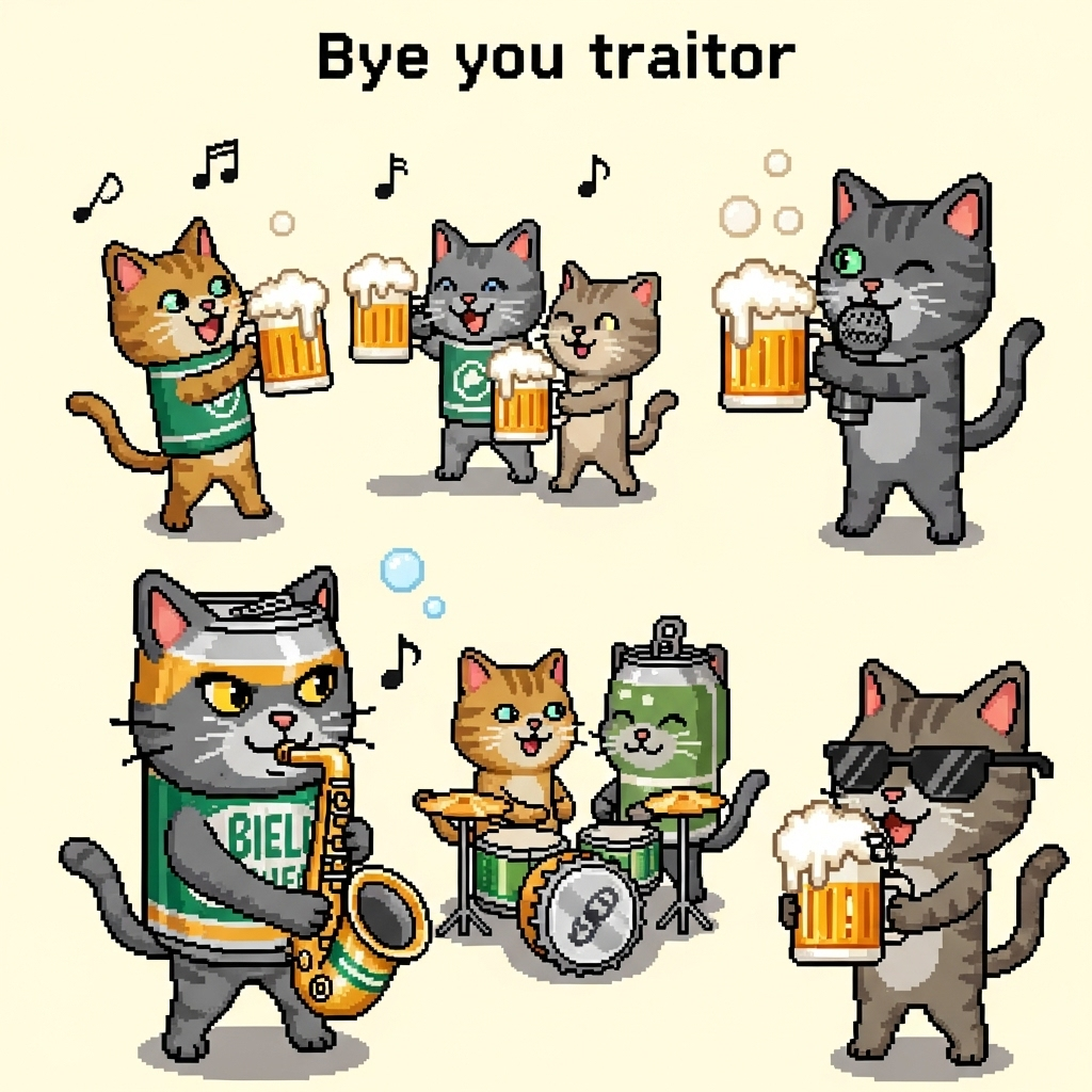 Drinks Farewell Cards - Silly Robot Cards