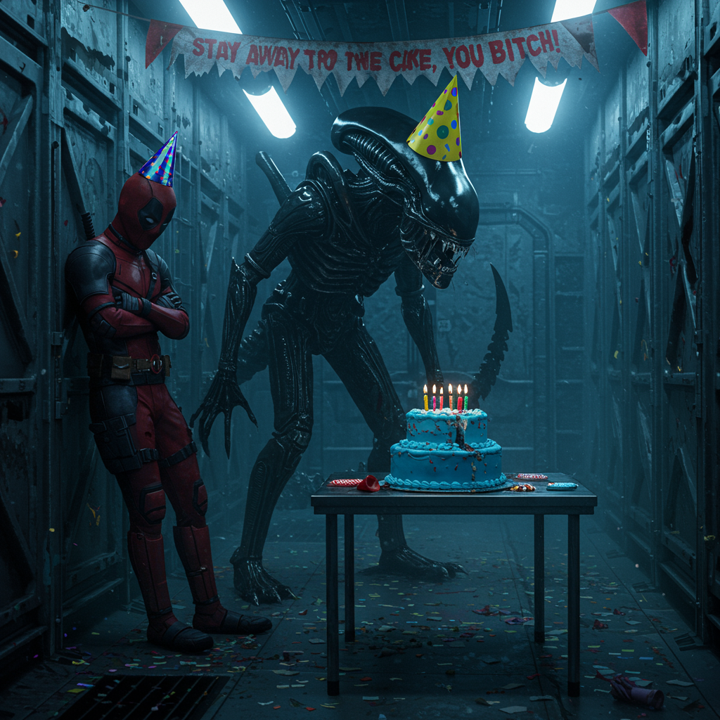 Cinematic Art Birthday Cards - Silly Robot Cards