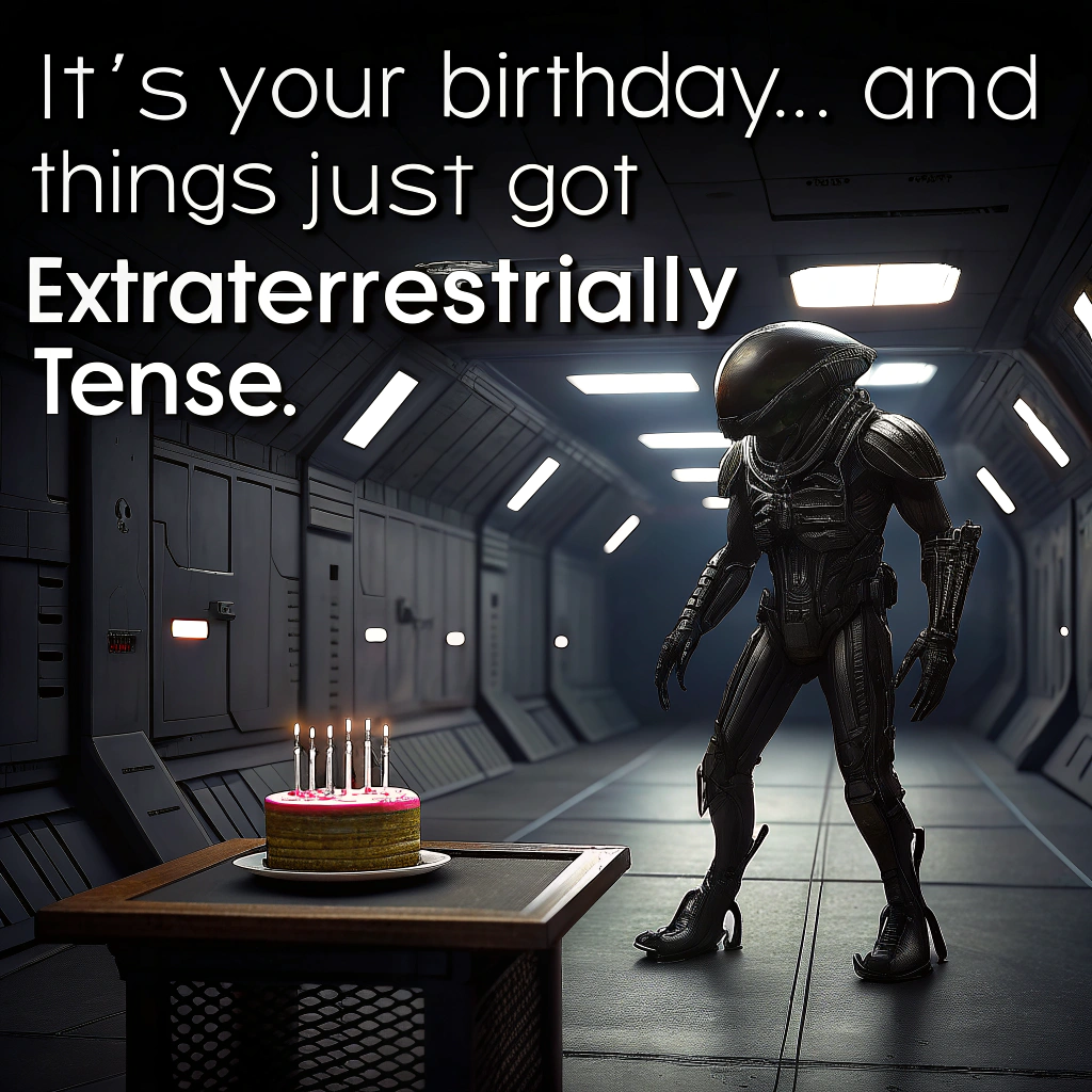 Alien vs. Predator Birthday Cards - Silly Robot Cards
