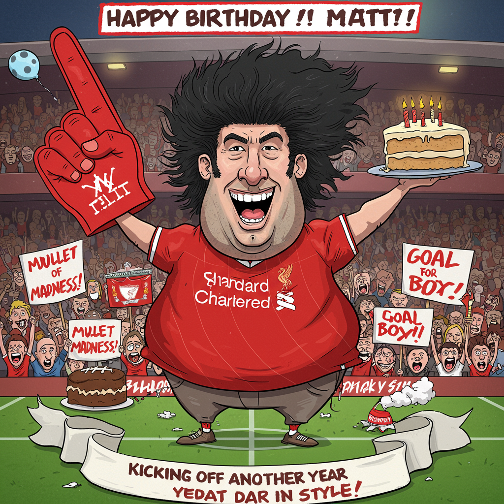 Mullet Hairstyle Birthday Cards - Silly Robot Cards