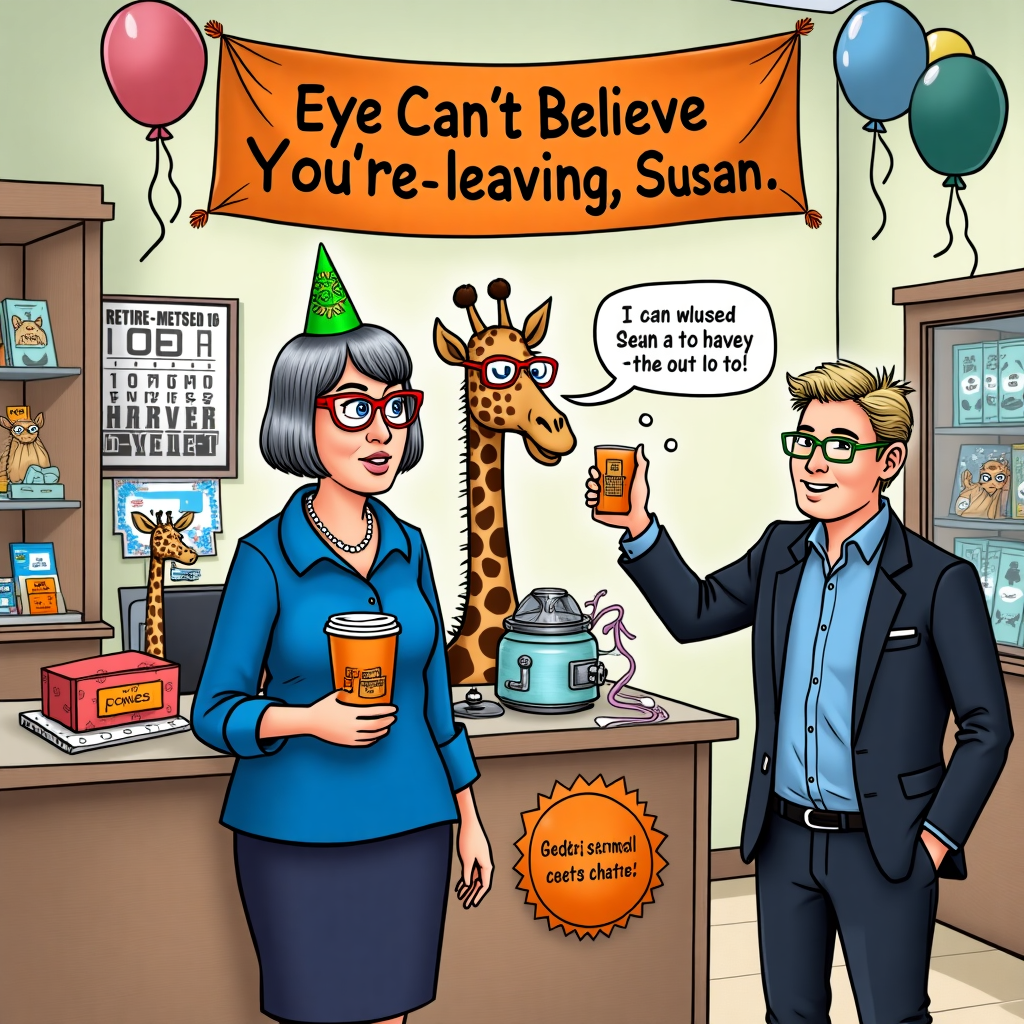 Retirement Card Farewell Cards - Silly Robot Cards