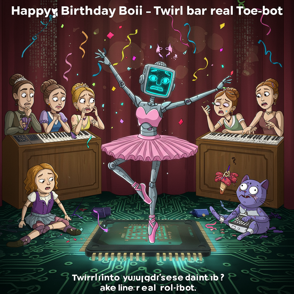 AI & Technology Birthday Cards - Silly Robot Cards