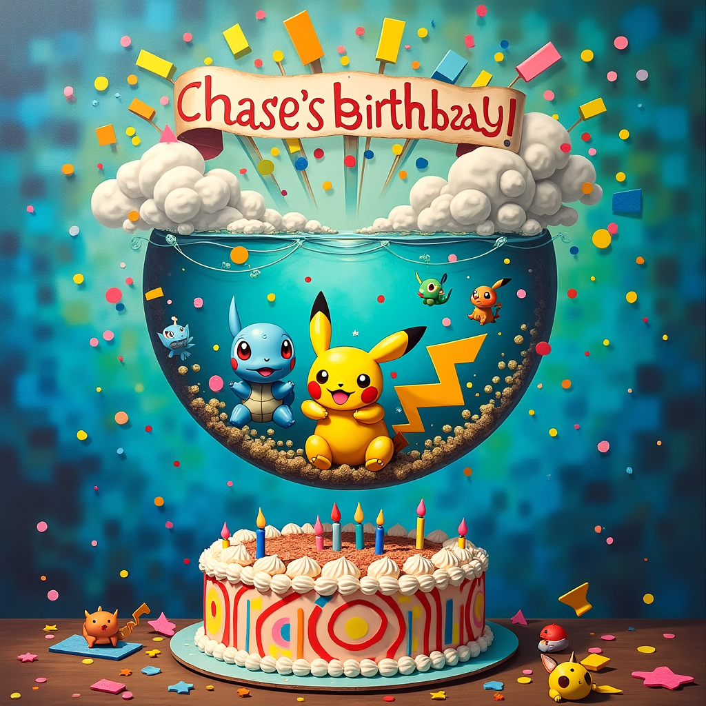 Colorful Explosion Birthday Cards - Silly Robot Cards