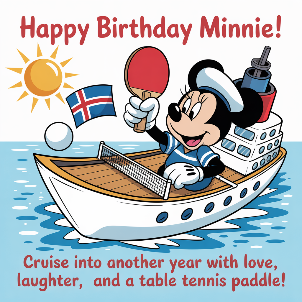 Minnie Mouse Birthday Cards - Silly Robot Cards